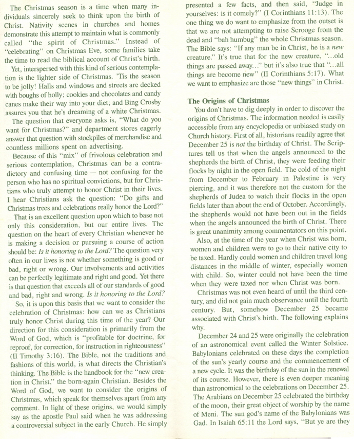 High-Demand|Pamphlet on Christmas by Tim Geftakys